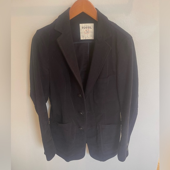 Fossil | Suits & Blazers | Fossil Blue Three Button Blazer | Poshmark